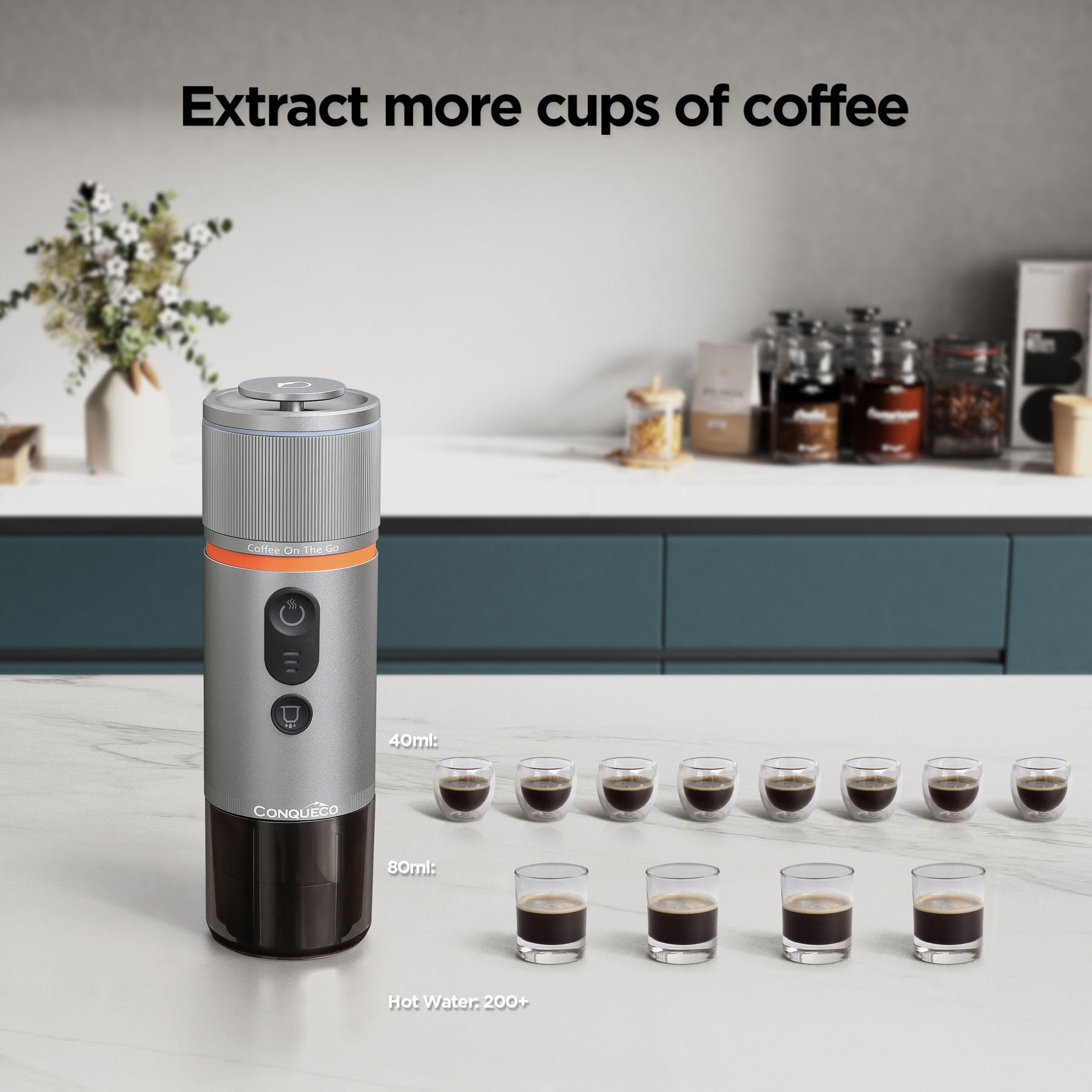 Portable Coffee Machine Travel - 12v Car Espresso Maker with Battery f ...